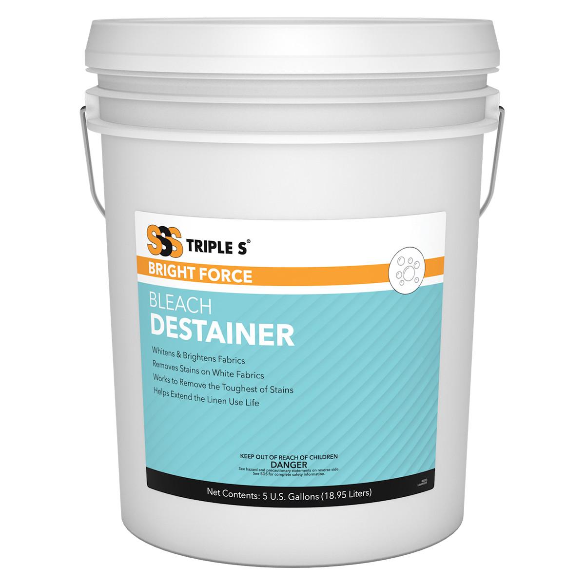 SSS Bright Force Bleach Destainer, 1/5 Gal. | I. Janvey and Sons