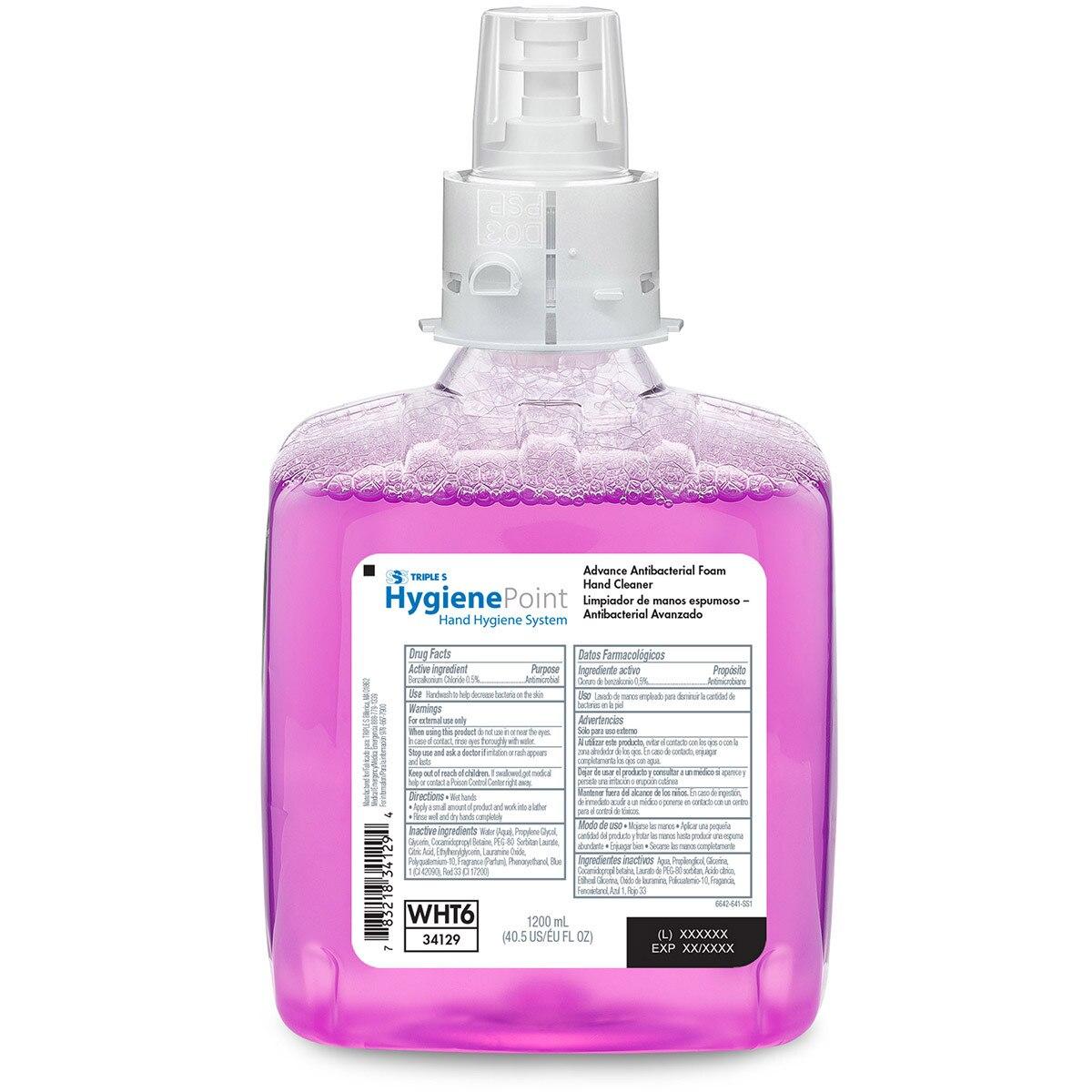 SSS HygienePoint TF Advance Antibacterial Foam Hand Cleaner, 2/1200 mL ...