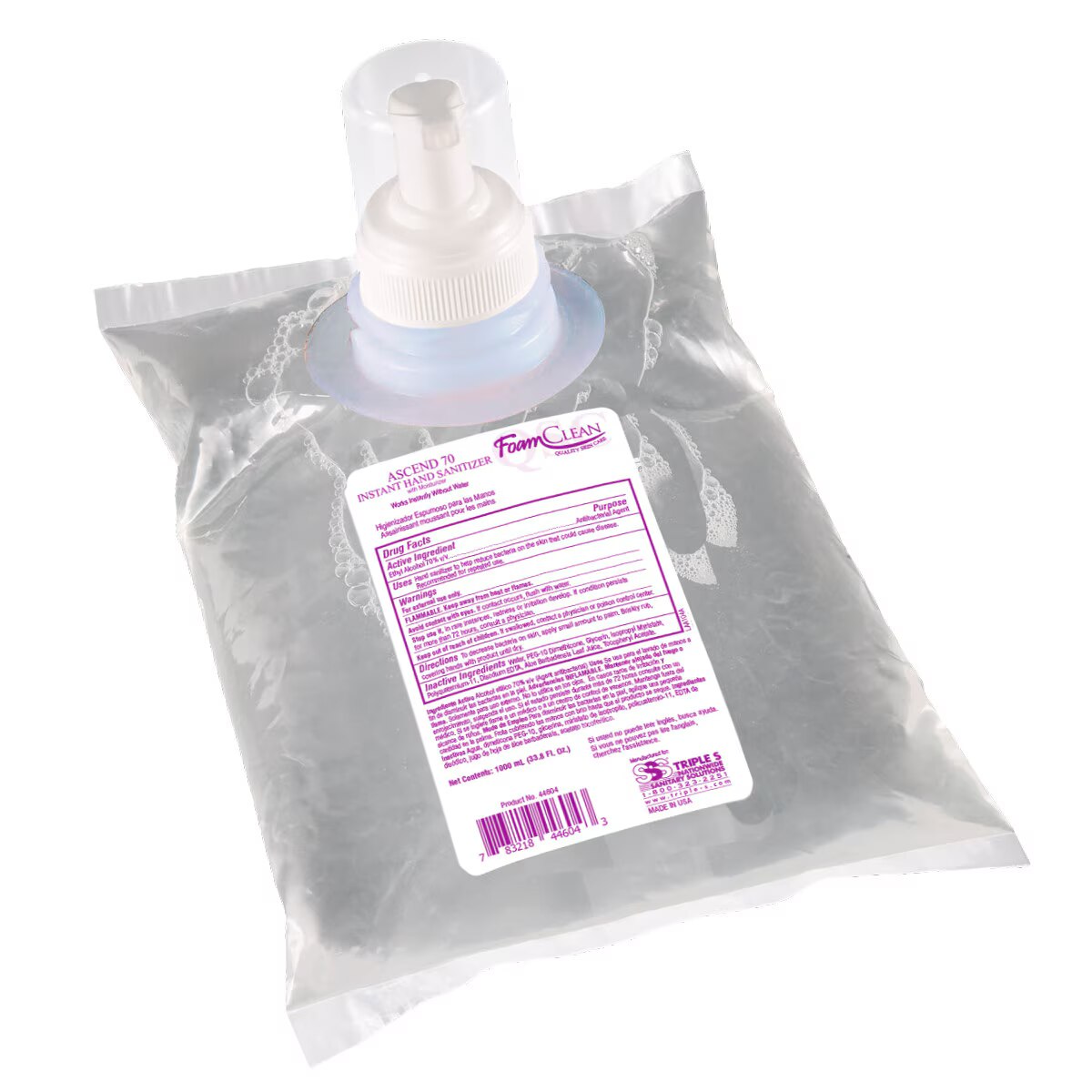 SSS FoamClean Ascend 70 Instant Hand Sanitizer, 1000 mL, 6/cs | I ...